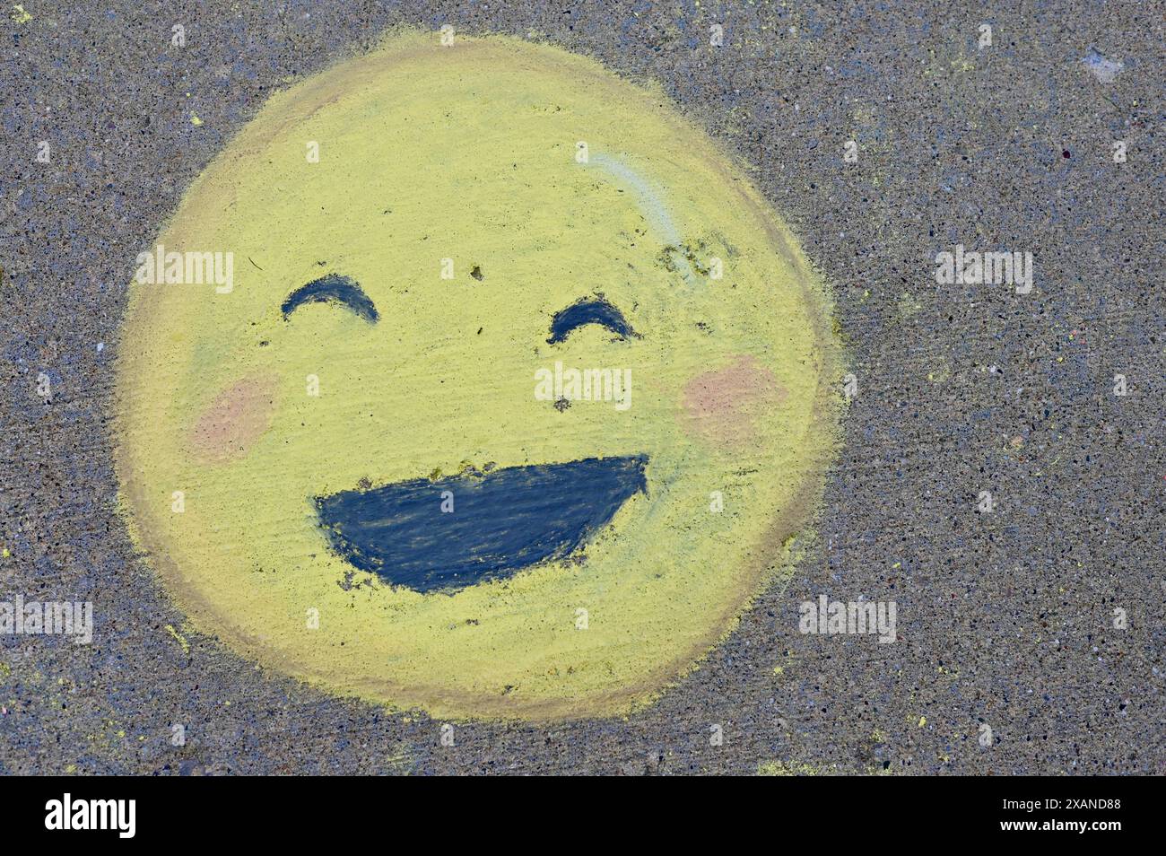 Happy Face Chalk Drawing Stock Photo - Alamy