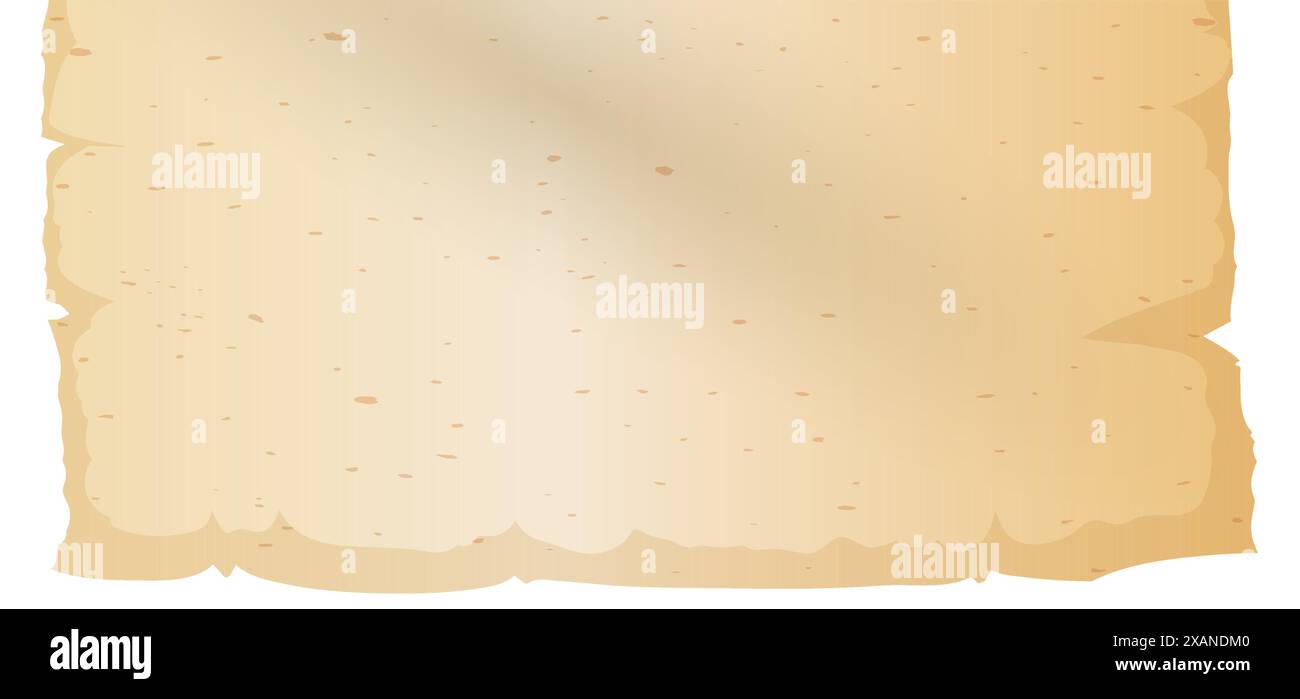 Banner with torn scroll page hanging from the top. Template with ...