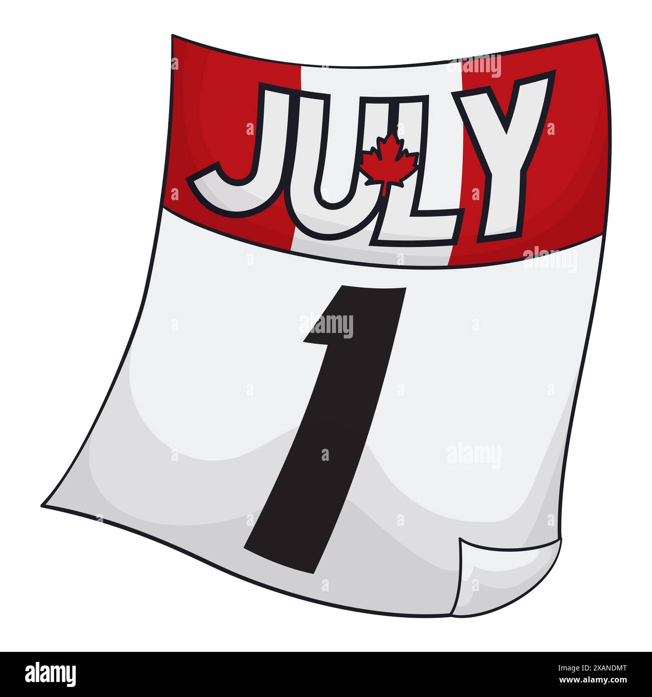 Loose-leaf calendar with the Canadian flag, promoting Canada's ...