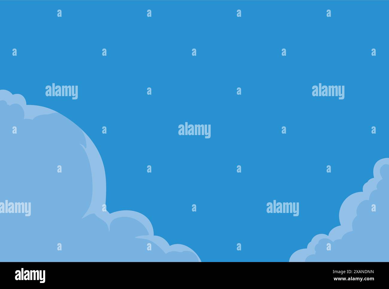 Calm blue sky scene with some clouds and empty space for messages Stock ...