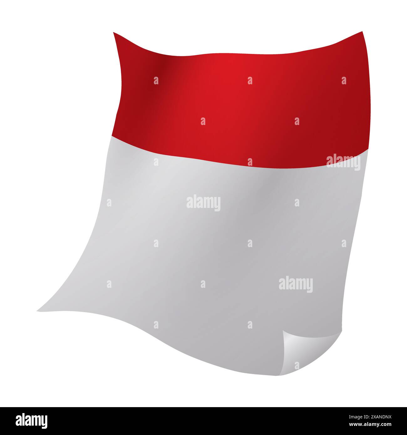 Loose-leaf calendar template with wavy effect on white background ...