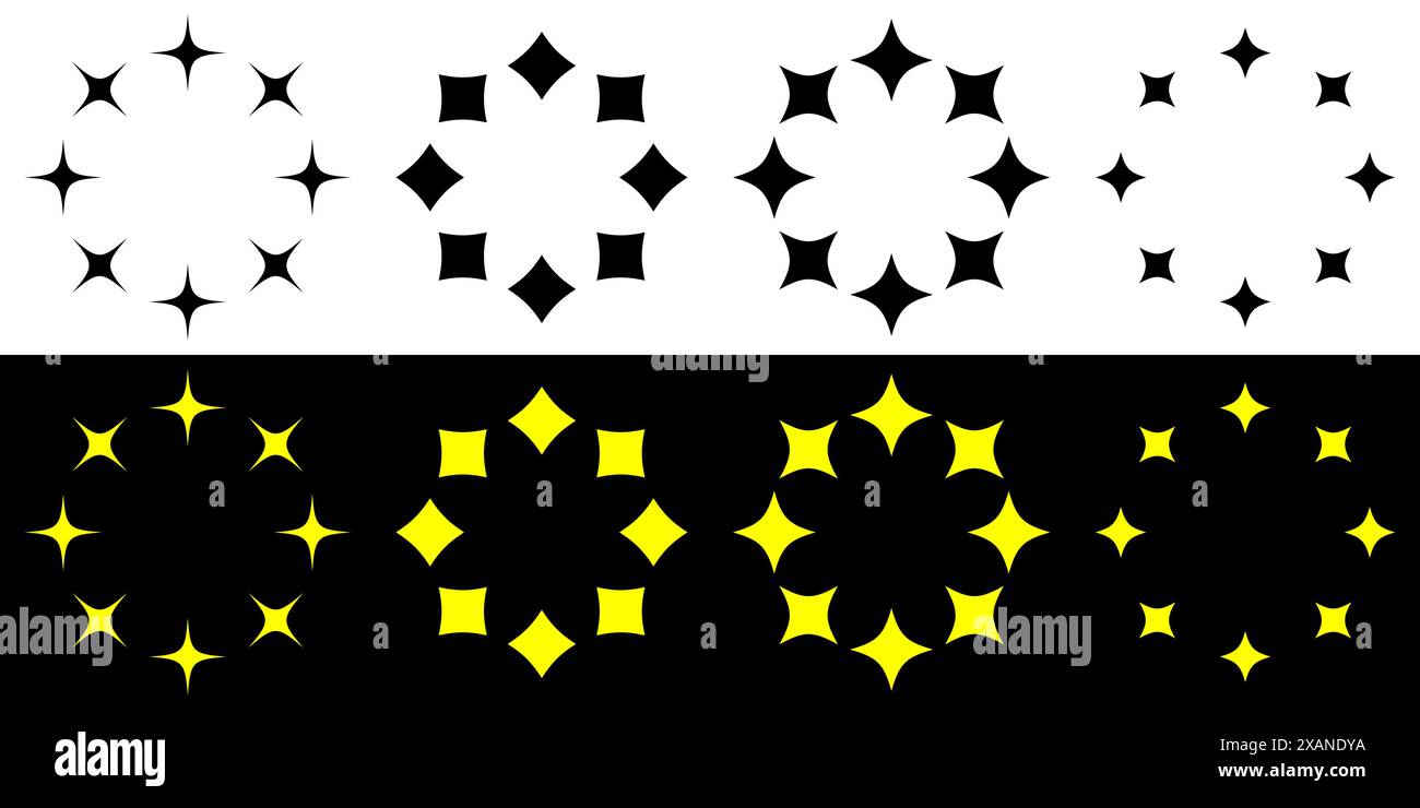 Star in circle icon, star in a round circular illustration Stock Vector ...