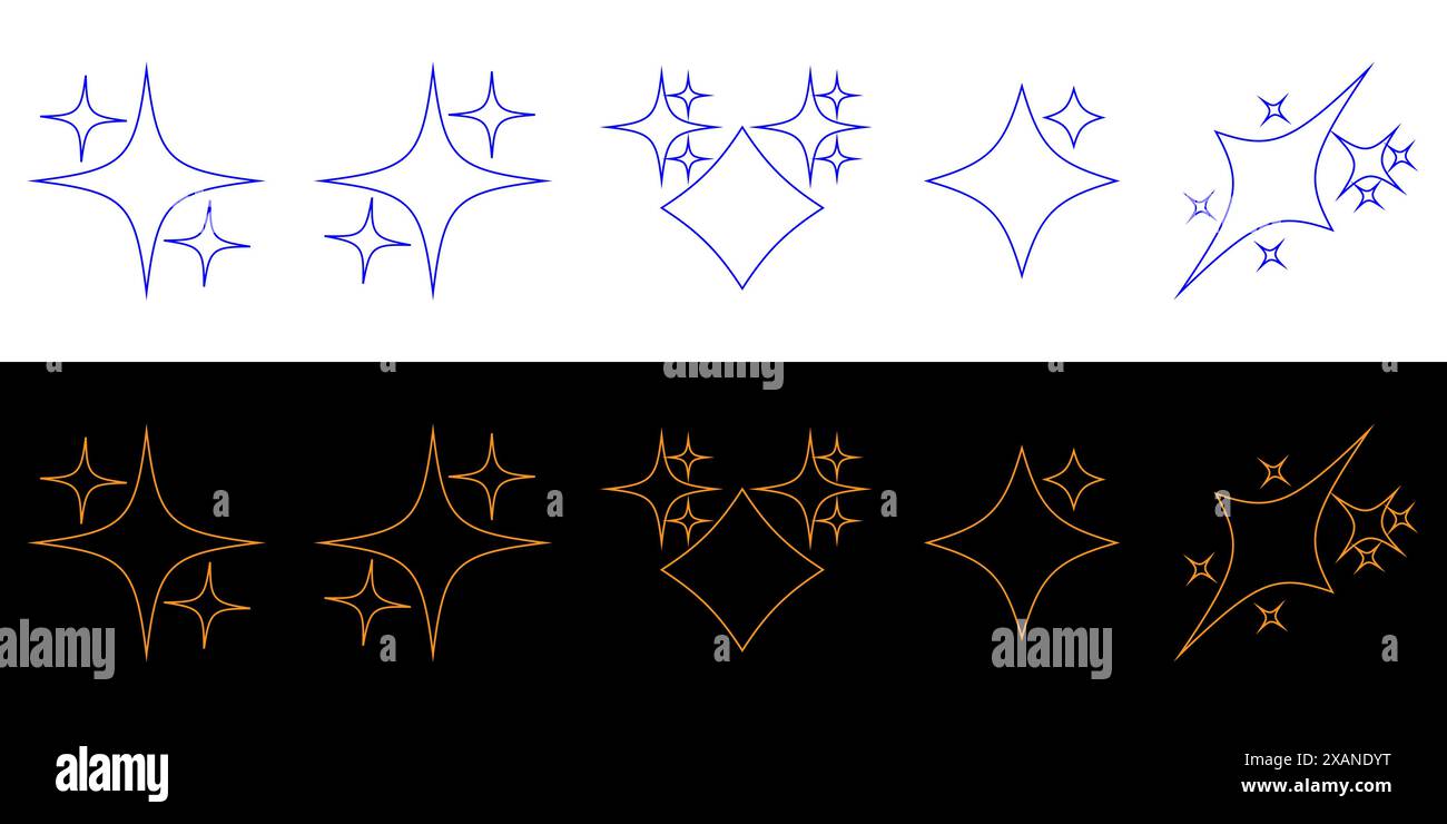 Star sparkle shine twinkle glow, magic party light doodle sparkle ...