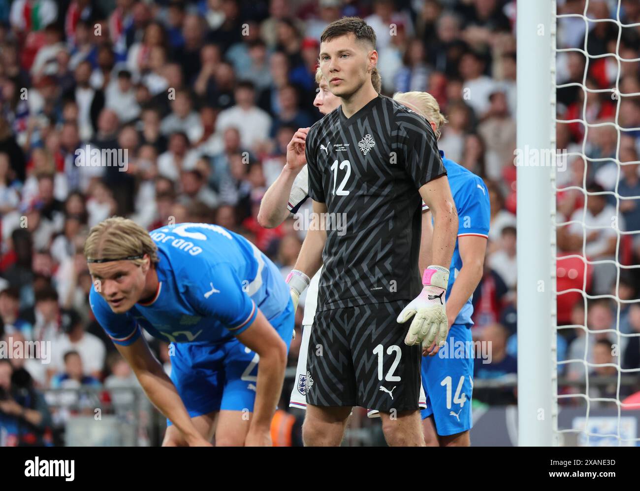 London, UK. 07th June, 2024. Hakon Valdimarsson(Brentford)of Iceland in ...