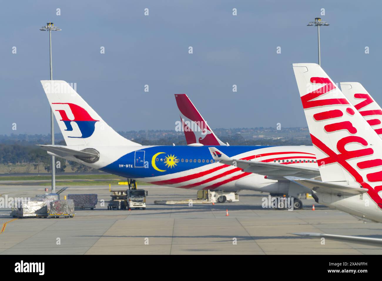 Melbourne airport aerial hi-res stock photography and images - Alamy