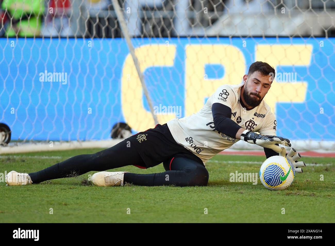 Rio de Janeiro, June 2, 2024. Soccer goalkeeper Matheus Cunha of the ...