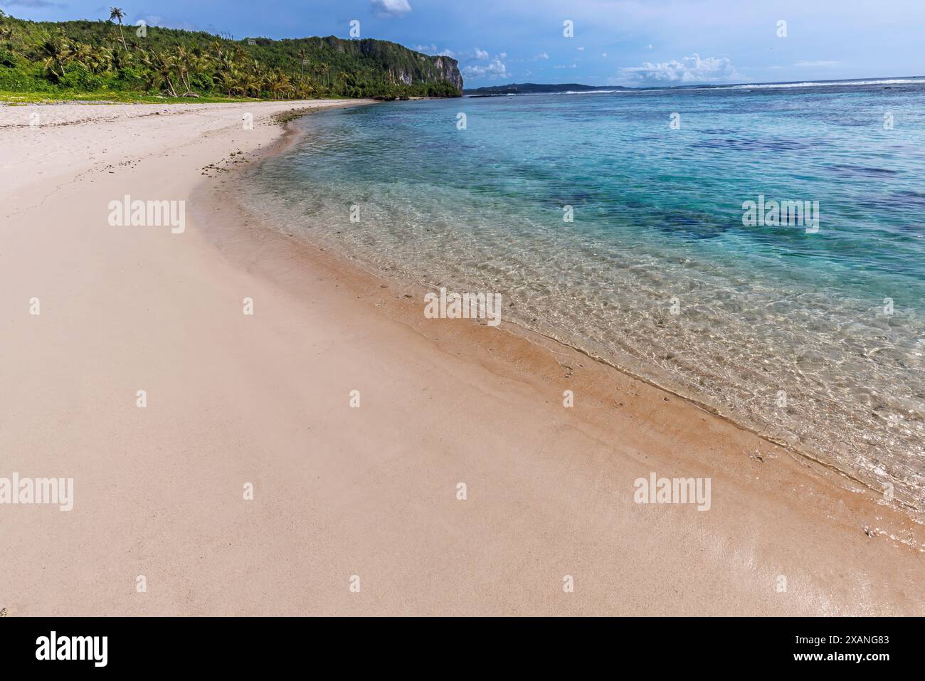 The clear warm waters at Hilaan Beach, Guam, Micronesia, Mariana ...