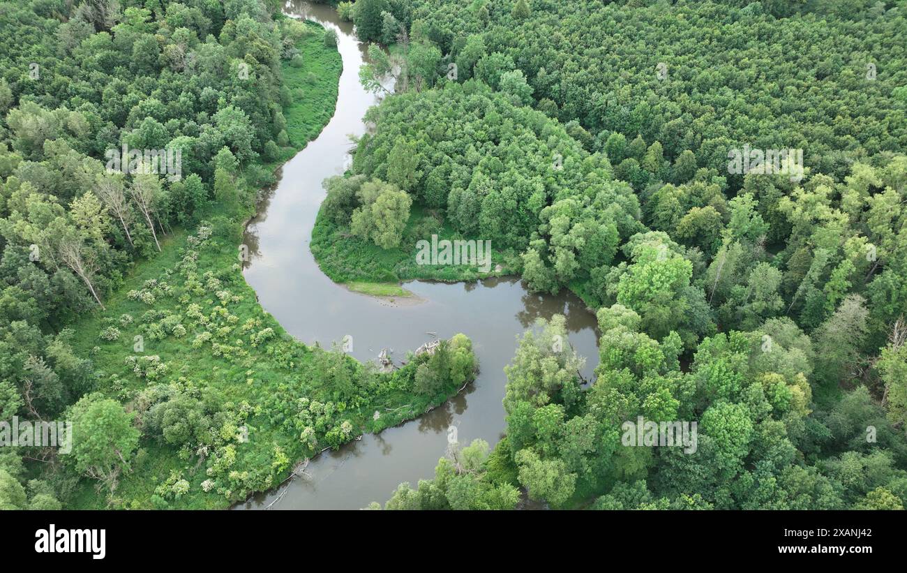 Meanders river delta dron aerial hi-res stock photography and images ...