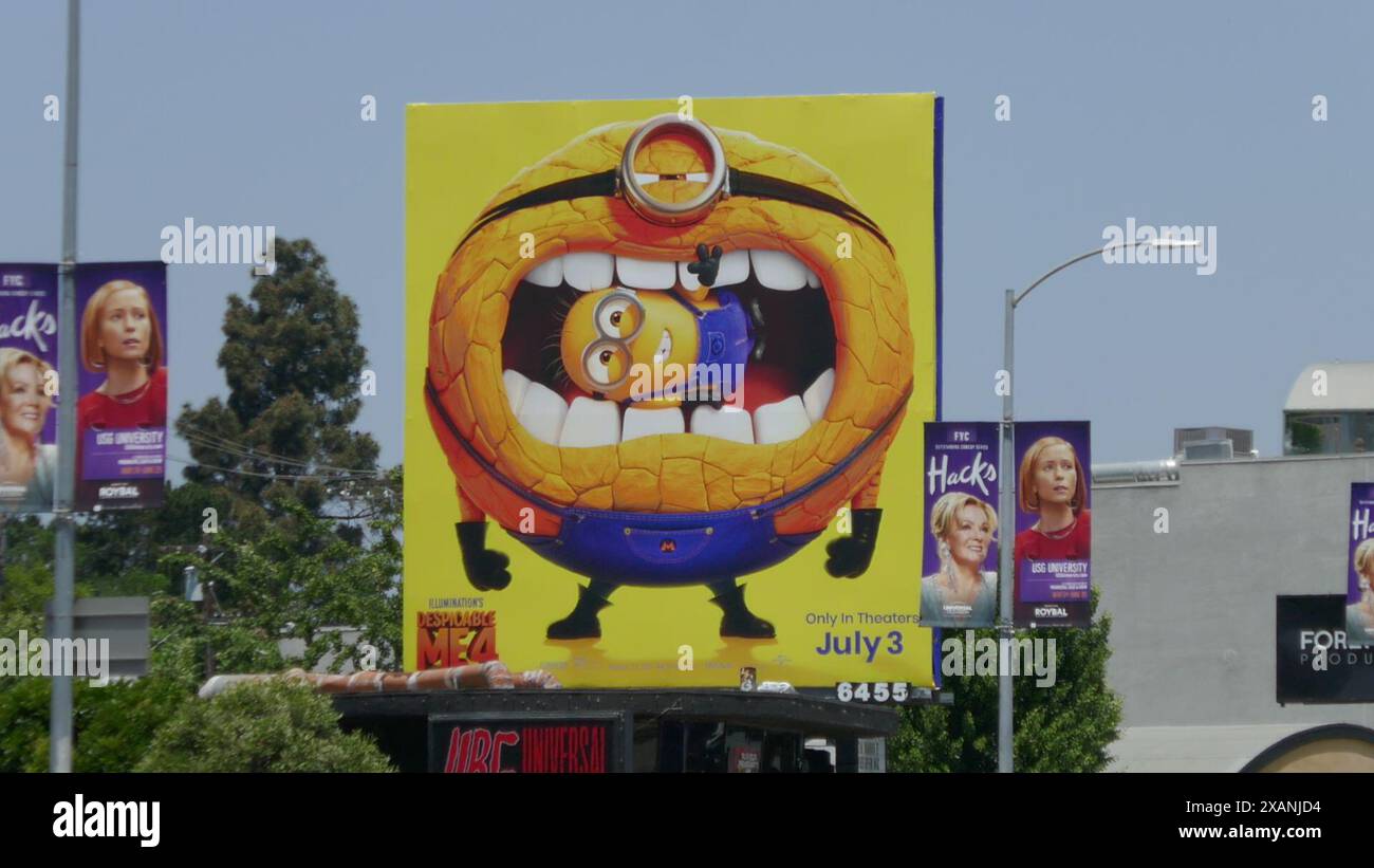 Los Angeles, California, USA 6th June 2024 Despicable Me 4 Billboard on ...
