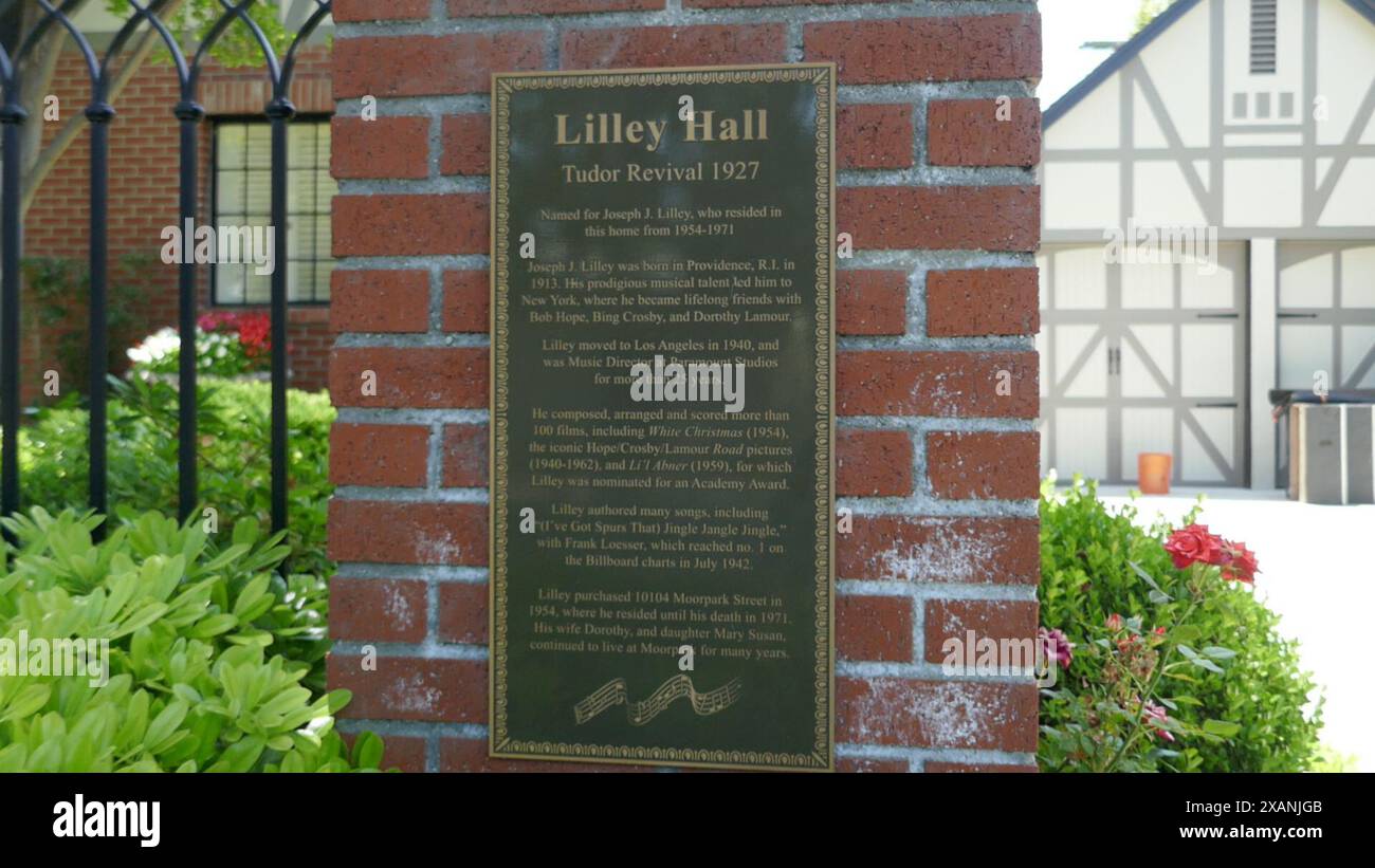 Toluca Lake, California, USA 6th June 2024 Lilley Hall House on June 6 ...