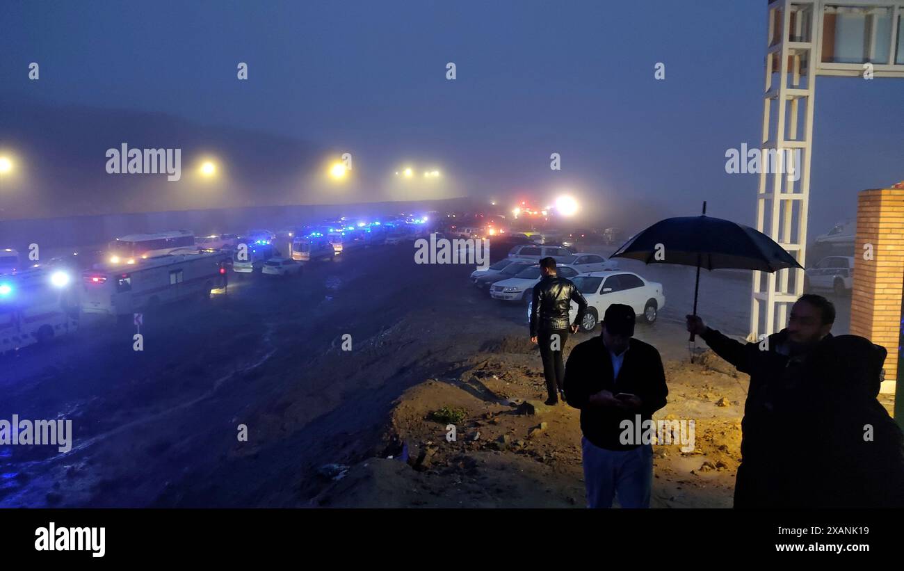 FILE - Rescue teams vehicles are seen near the site of the incident of ...