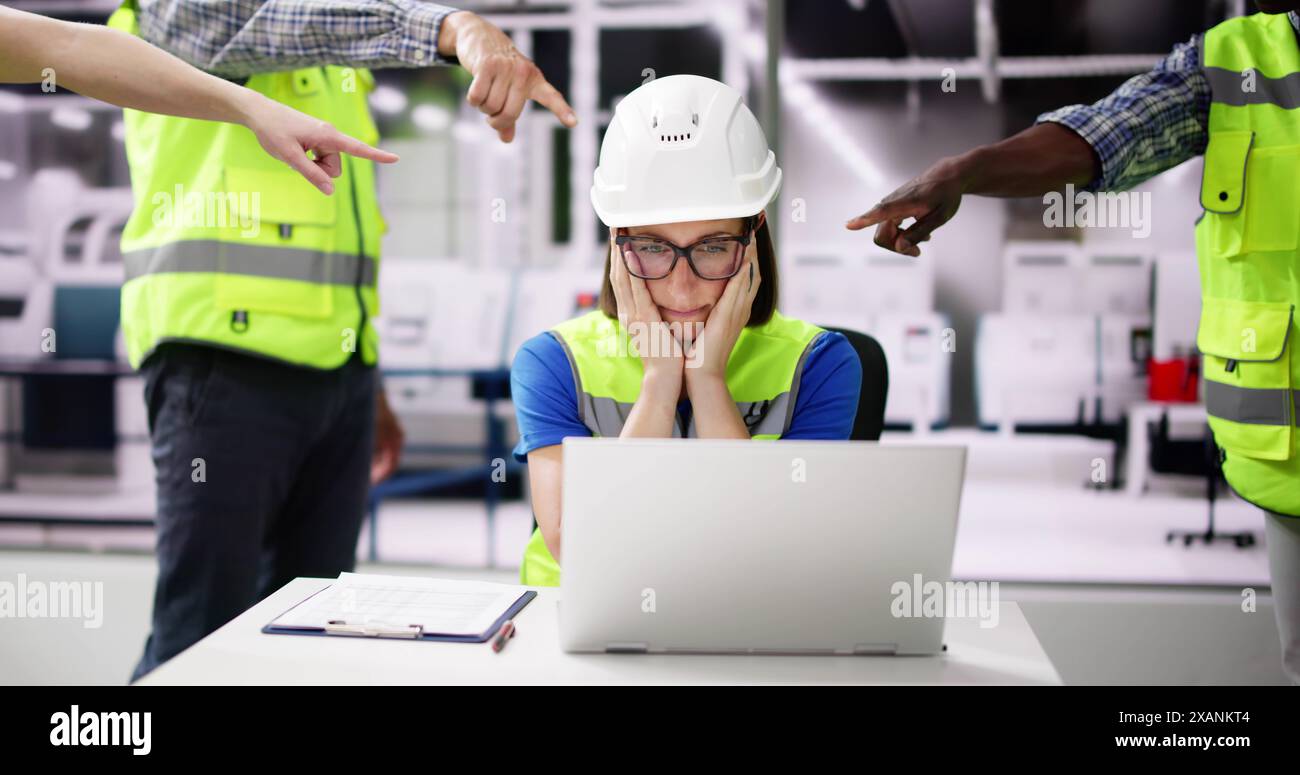Engineer laptop stress woman hi-res stock photography and images - Alamy