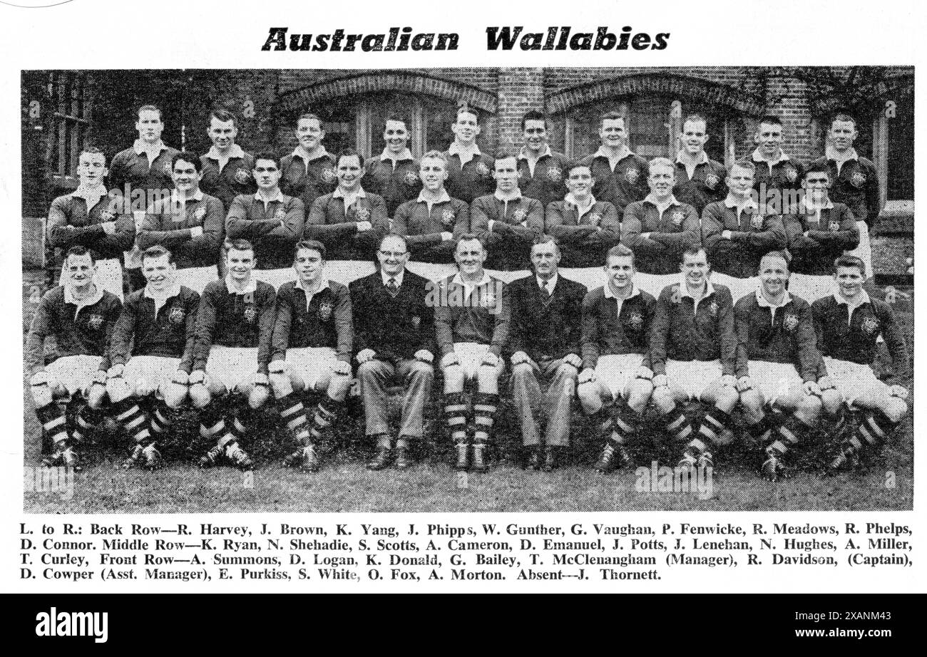 Australian wallabies rugby union team Black and White Stock Photos ...