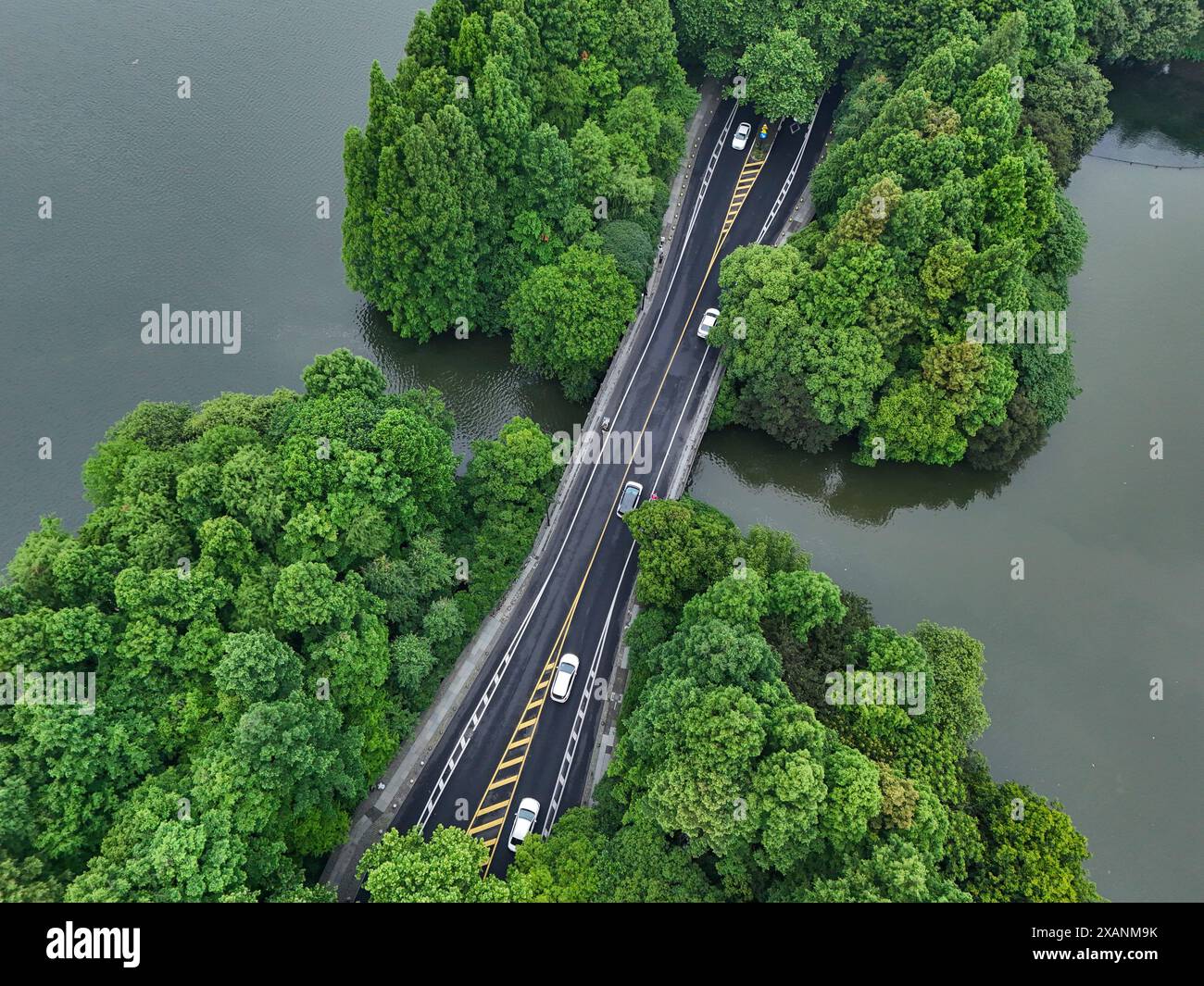 Hangzhou, China. 08th June, 2024. An aerial photo is showing the summer ...