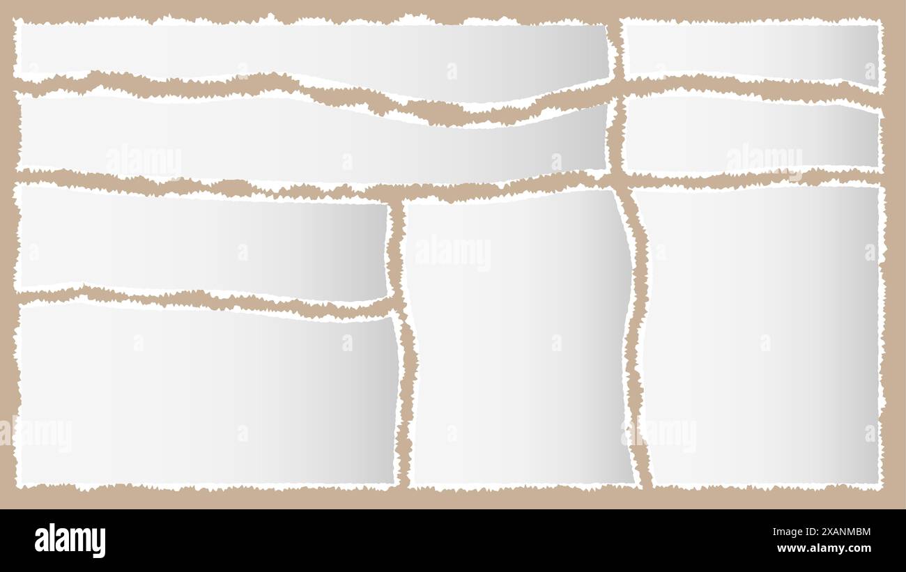 Rough edge rectangle shape Stock Vector Images - Alamy