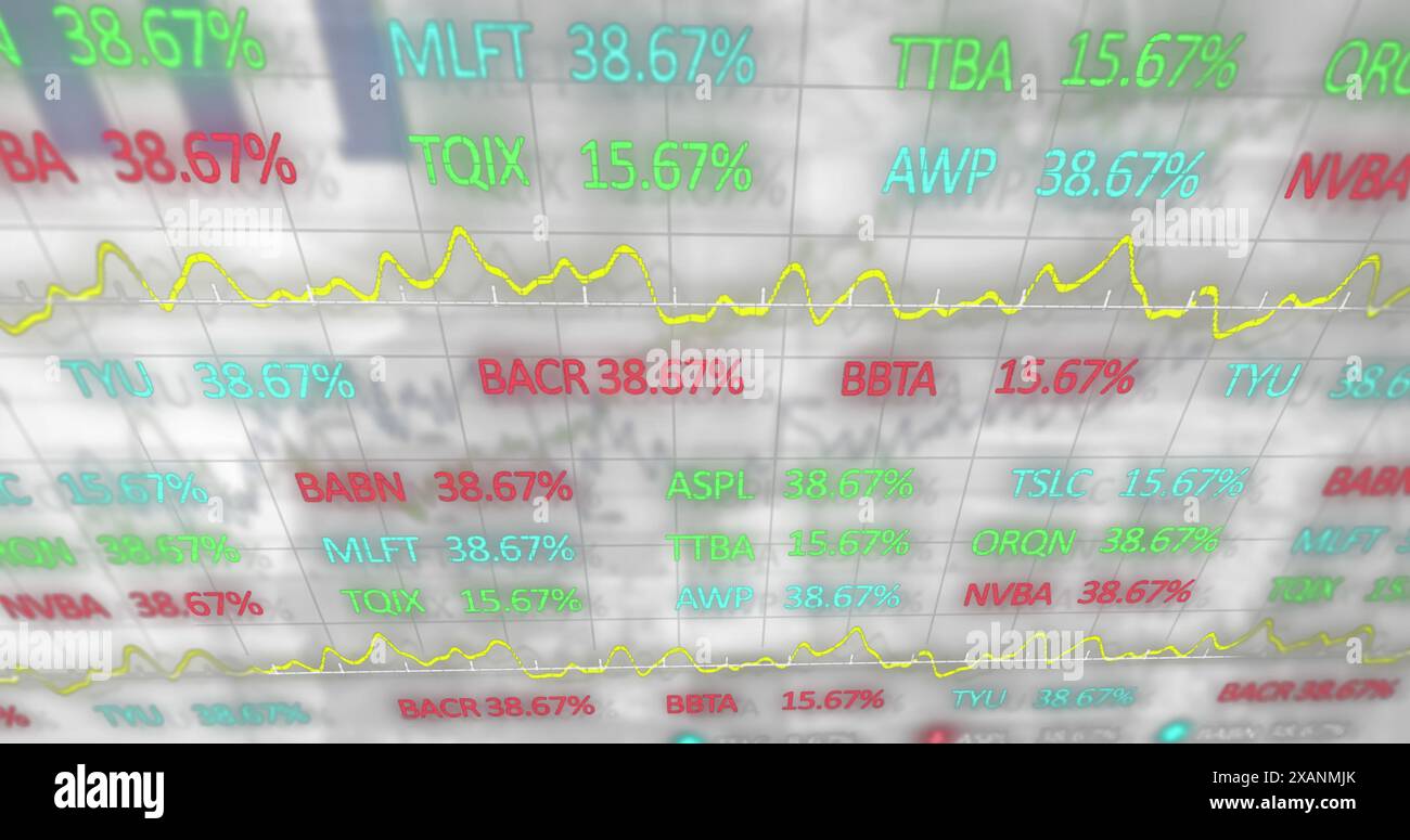 Image of stock market on white background Stock Photo - Alamy