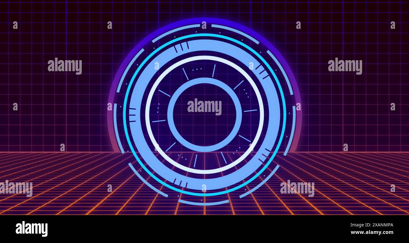 Scope scanning over grid network hi-res stock photography and images ...