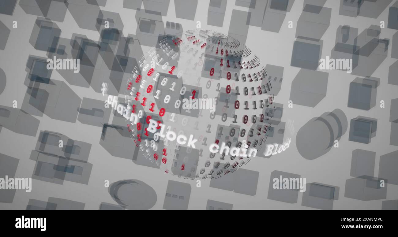 An image of a globe rotating on a transparent background with data ...