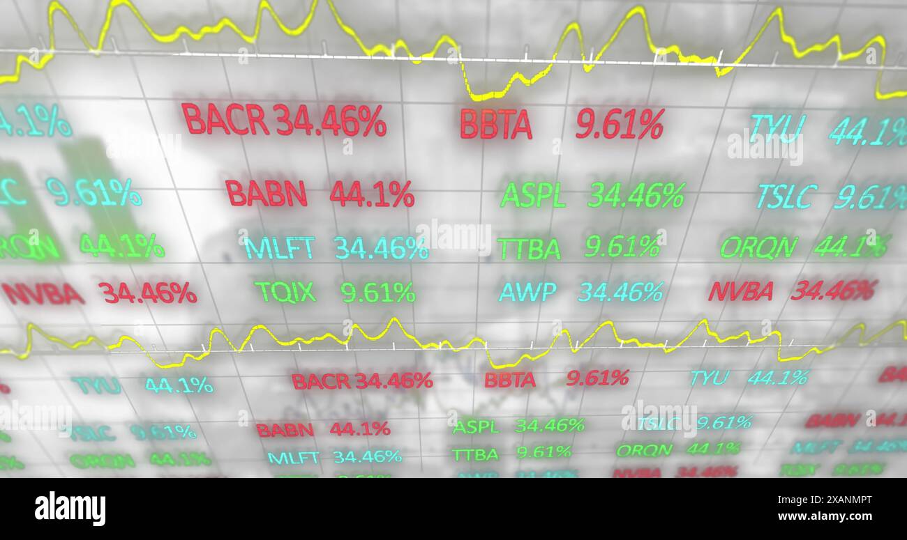 Image of stock market on white background Stock Photo - Alamy