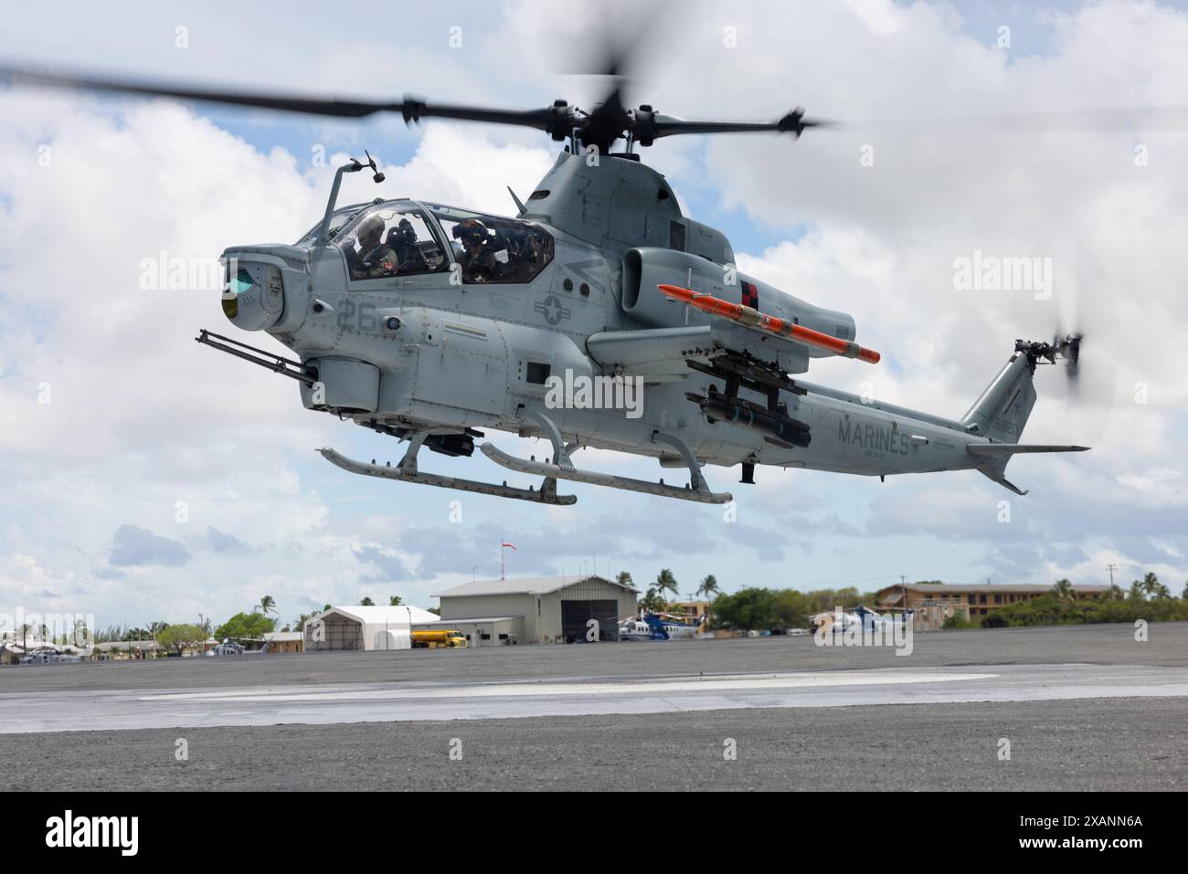 A U.S. Marine Corps AH-1Z Viper with Marine Light Attack Helicopter ...