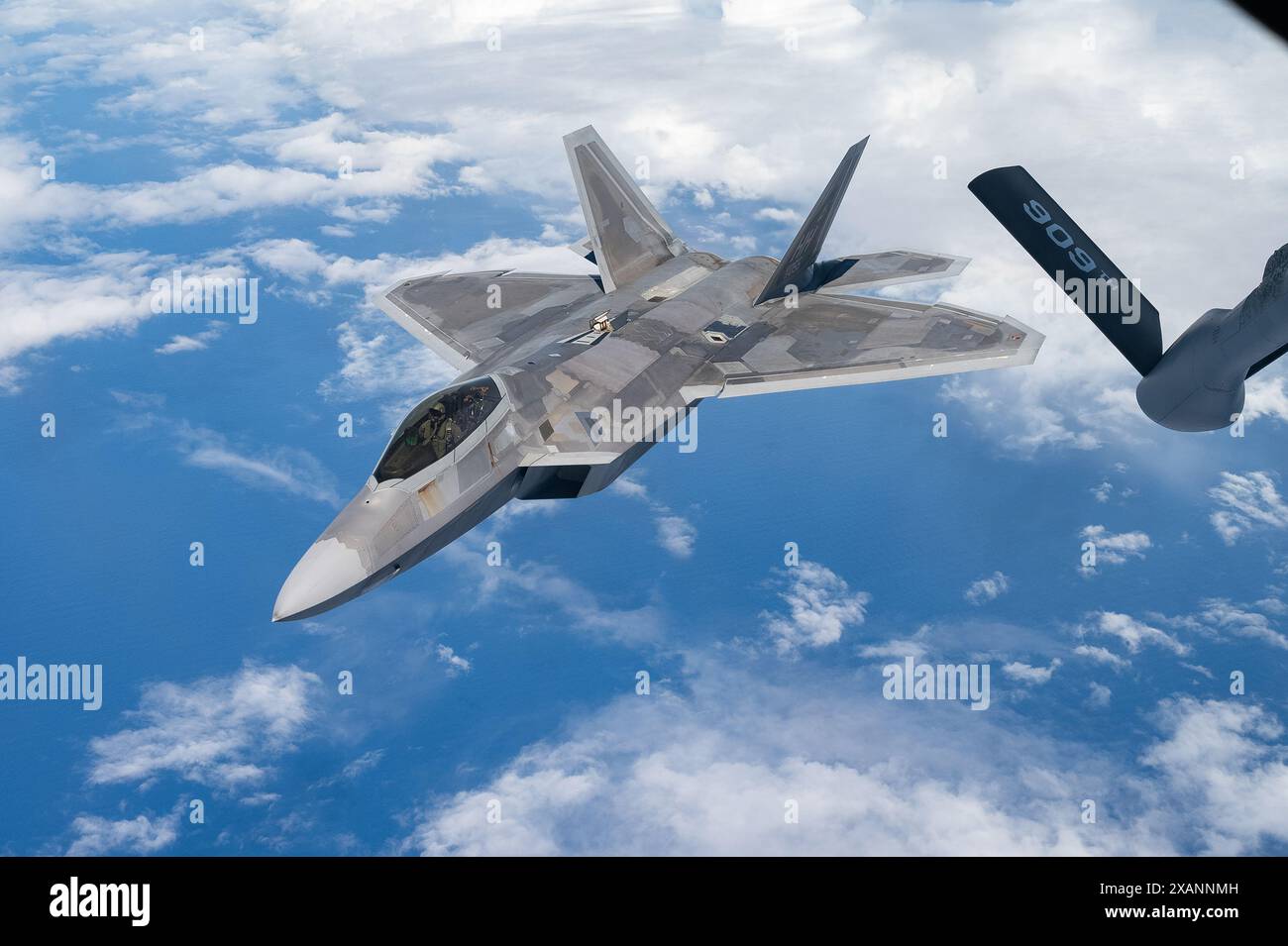 A U.S. Air Force F-22A Raptor operated by the 199th and 19th Fighter ...