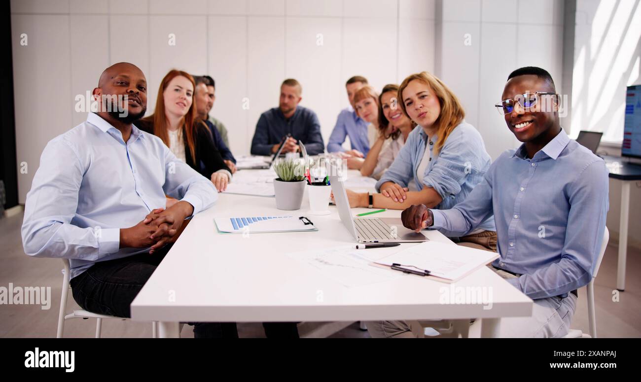 Diverse group people smiling waving hi-res stock photography and images ...