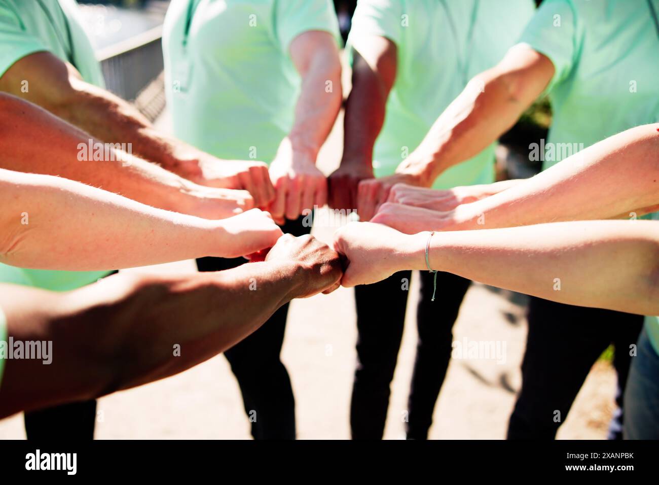 Diverse Volunteer Group Of People Team Union Stock Photo - Alamy