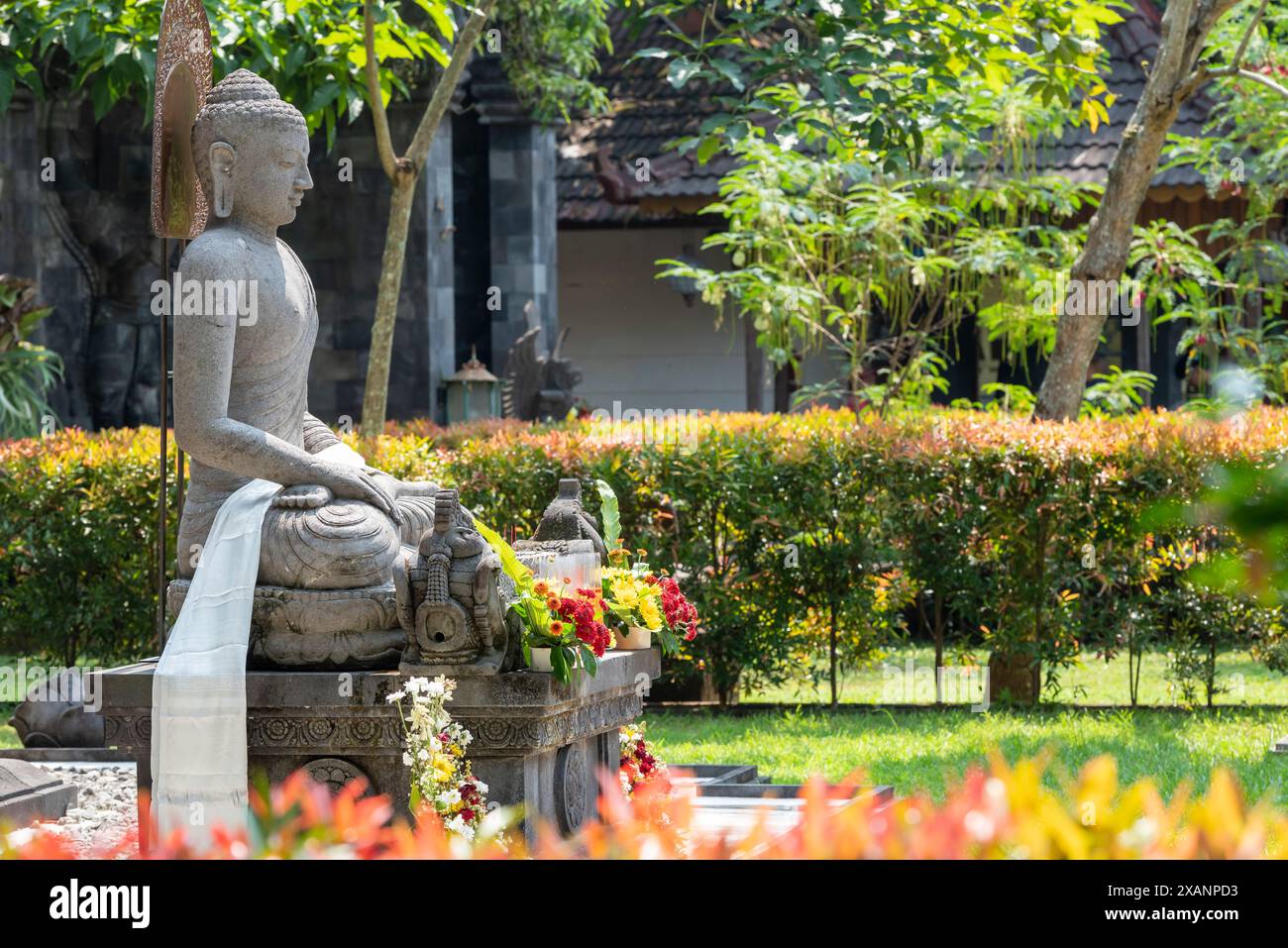 Candi Mendut, Magelang, Indonesia - May, 22th 2024. Stone statue of ...