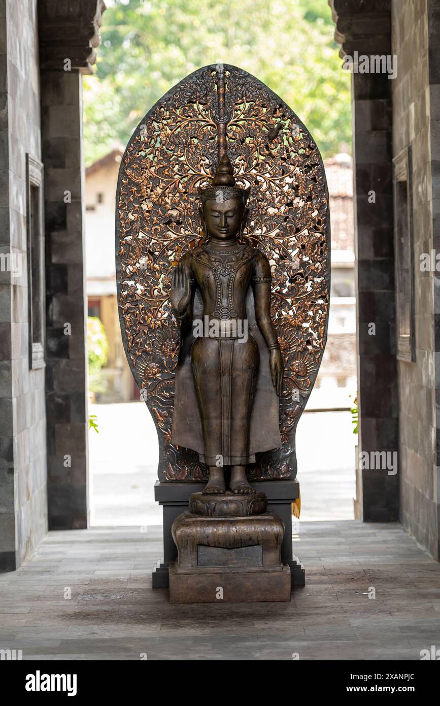Candi Mendut, Magelang, Indonesia - May, 22th 2024. Stone statue of ...