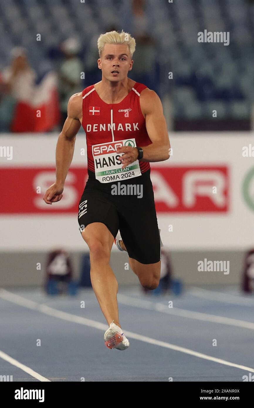 Rome, Italy 7.06.2024: Simon Hansen (DAN) during 100 mt men’s round 1 ...