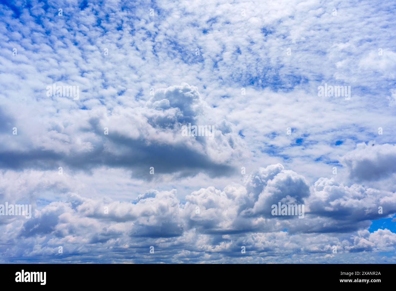 Vast expanse of the sky filled with an array of cloud formations that ...
