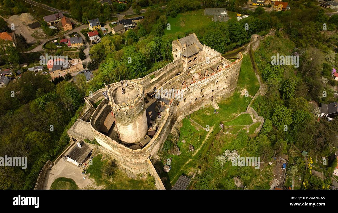 Aerial view showcases ancient fortress hi-res stock photography and ...