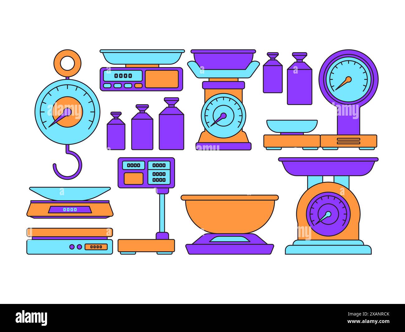 various scale weight measurement kilogram weigher equipment store tool ...