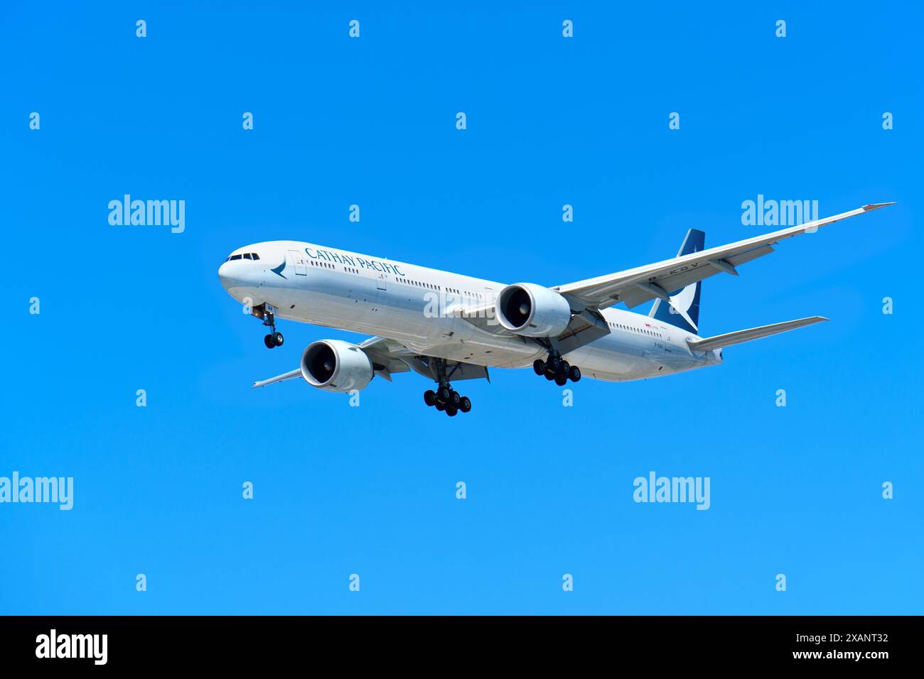 Los Angeles, California - April 9, 2024: A Cathay Pacific airplane ...