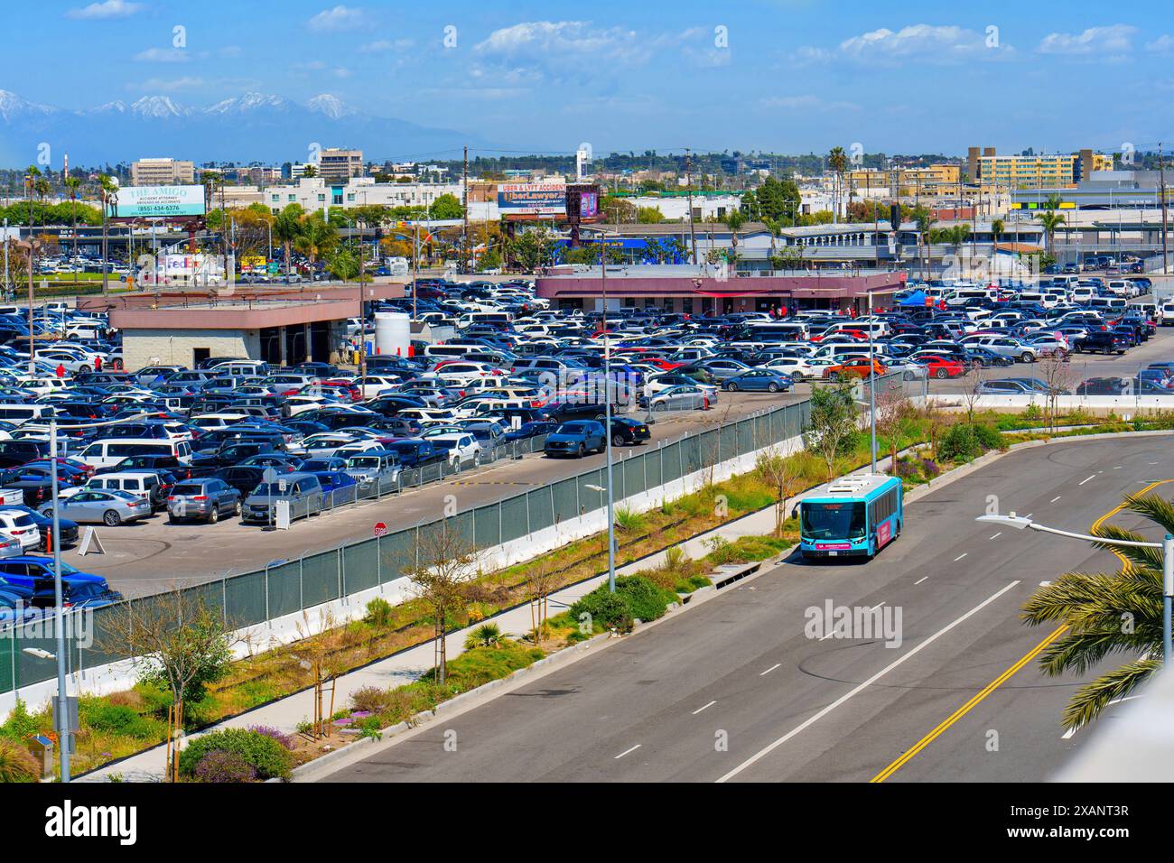 Los Angeles, California - April 9, 2024: Daytime view of a car rental ...