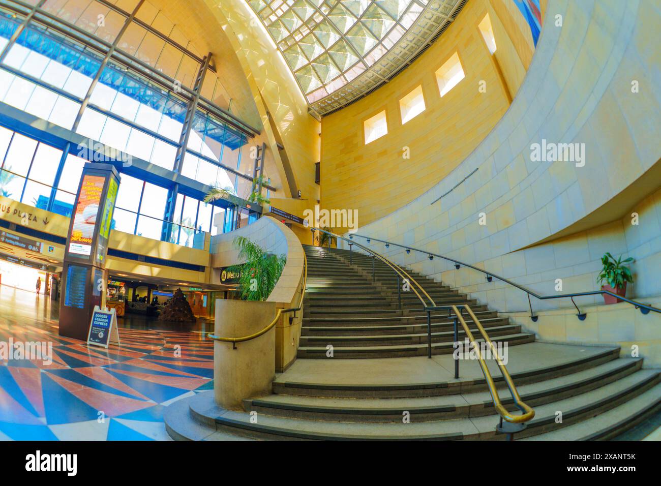 Los Angeles, California - April 12, 2024: Union Station's grand hall ...