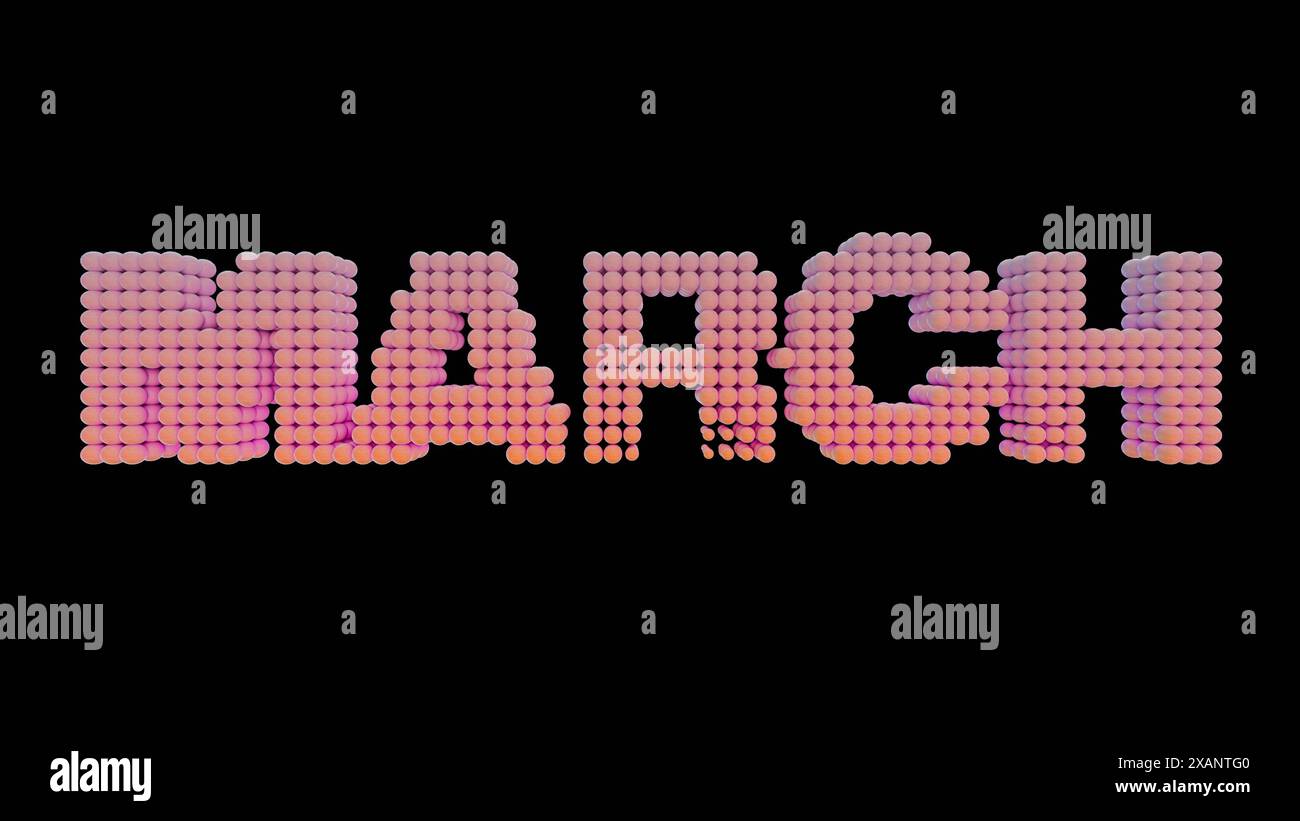 MARCH - 3D Pastel Gradient Isolated Stock Photo - Alamy
