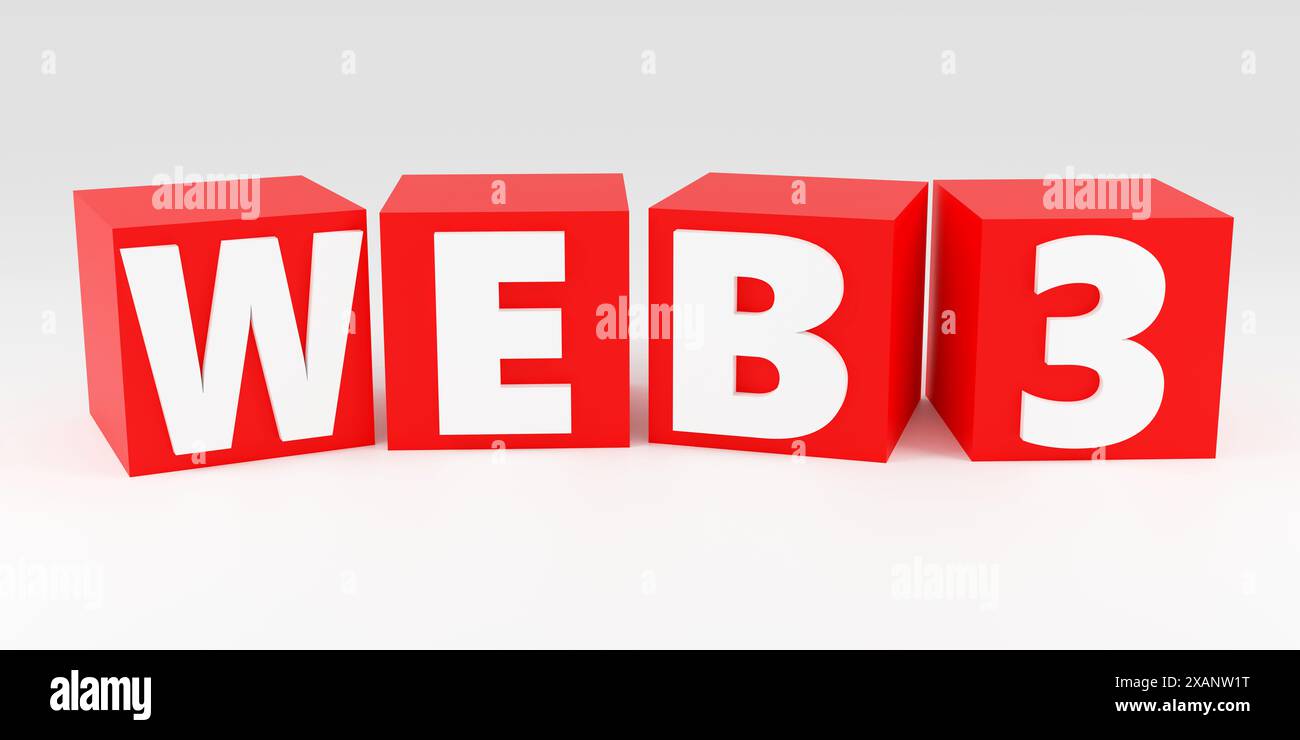 Web3 Concept made by red cubes: A Modern Approach to Internet ...