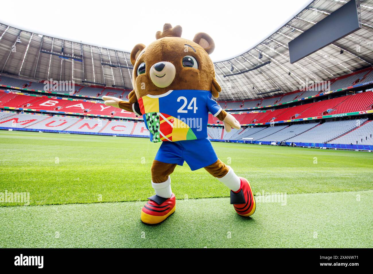 Munich, Germany. 07th June, 2024. The European Championship mascot ...