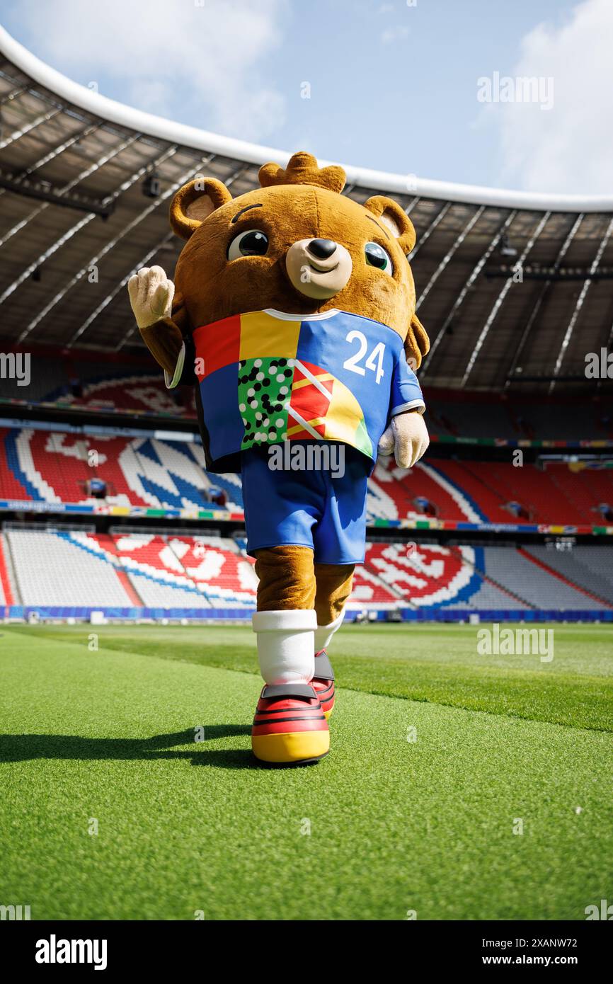 Munich, Germany. 07th June, 2024. The European Championship mascot ...