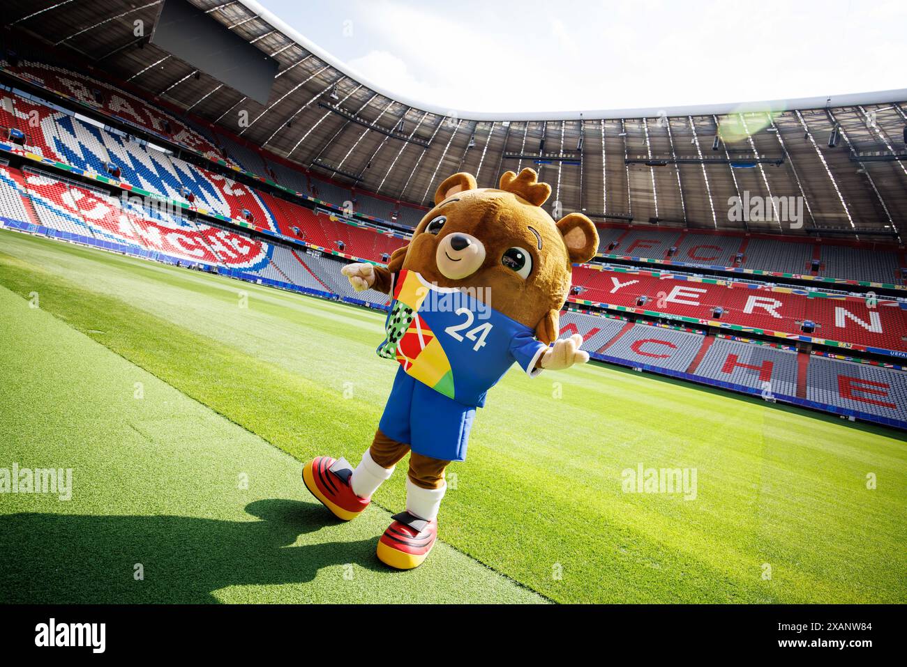 Munich, Germany. 07th June, 2024. The European Championship mascot ...