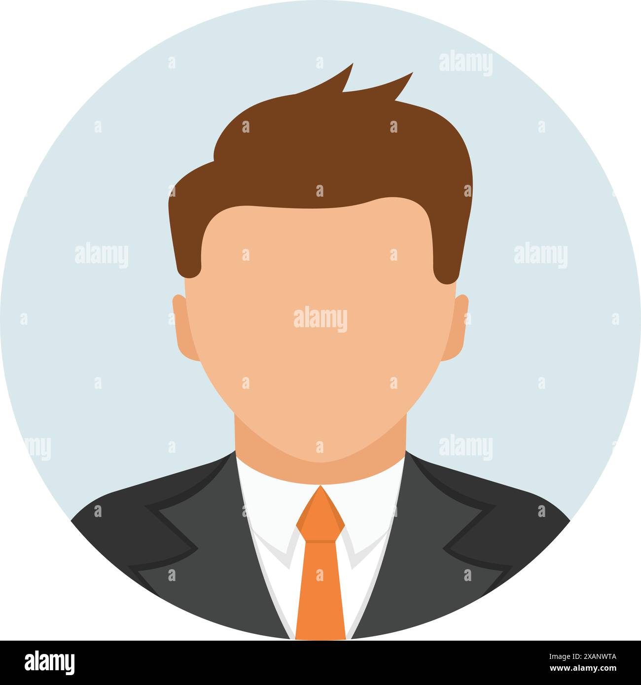Avatar profile icon in flat style. Male user profile vector ...