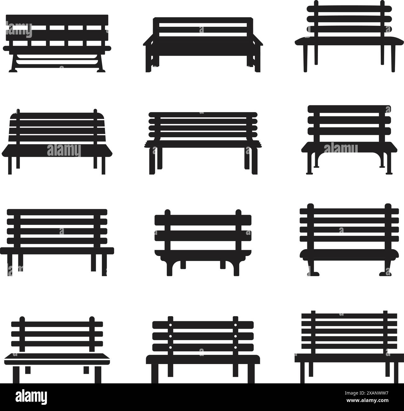 Bench set Stock Vector Images - Alamy