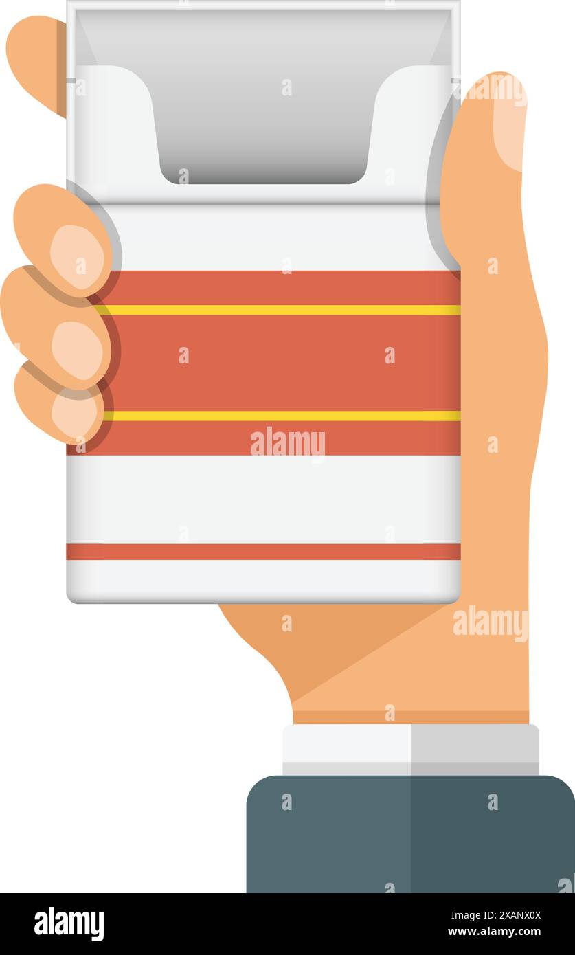 Cigarette box hand Stock Vector Images - Alamy