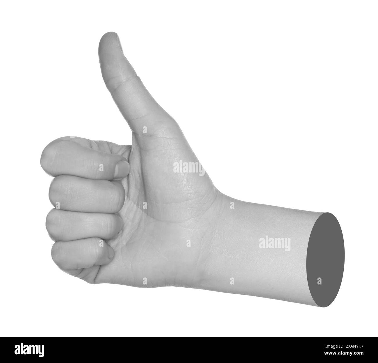 Hand showing thumbs up on Black and White Stock Photos & Images - Alamy