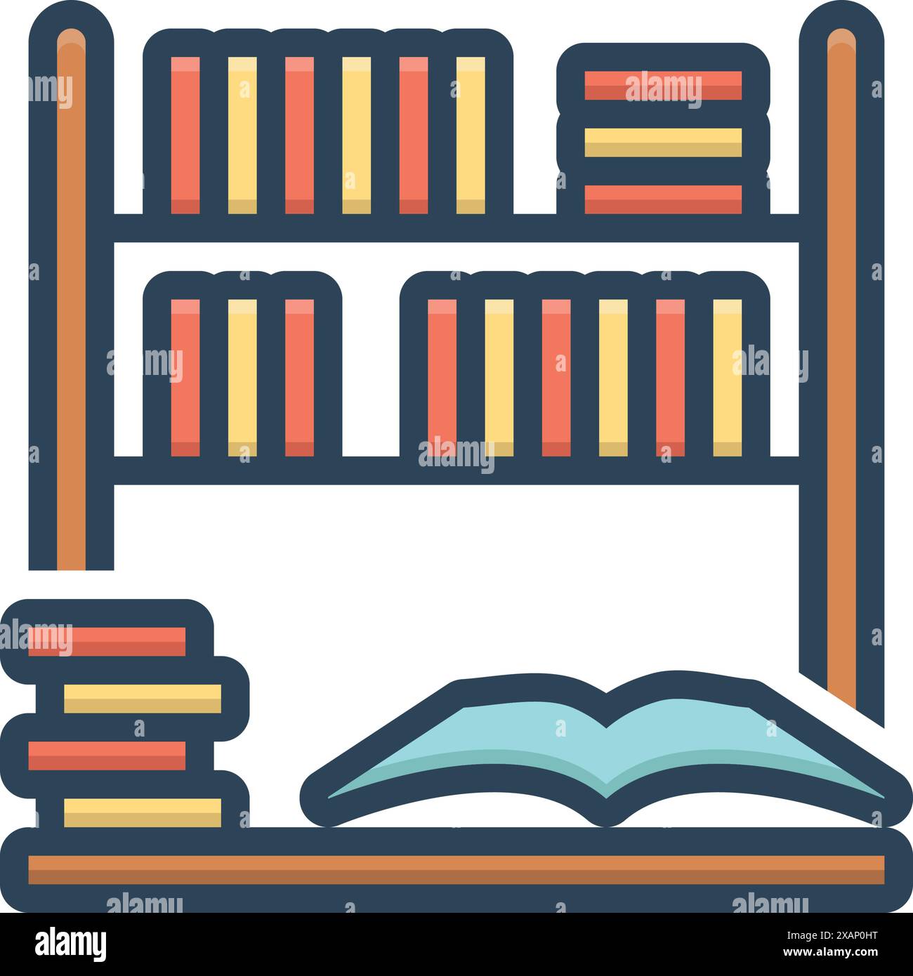 Icon for library,bookshelf Stock Vector Image & Art - Alamy