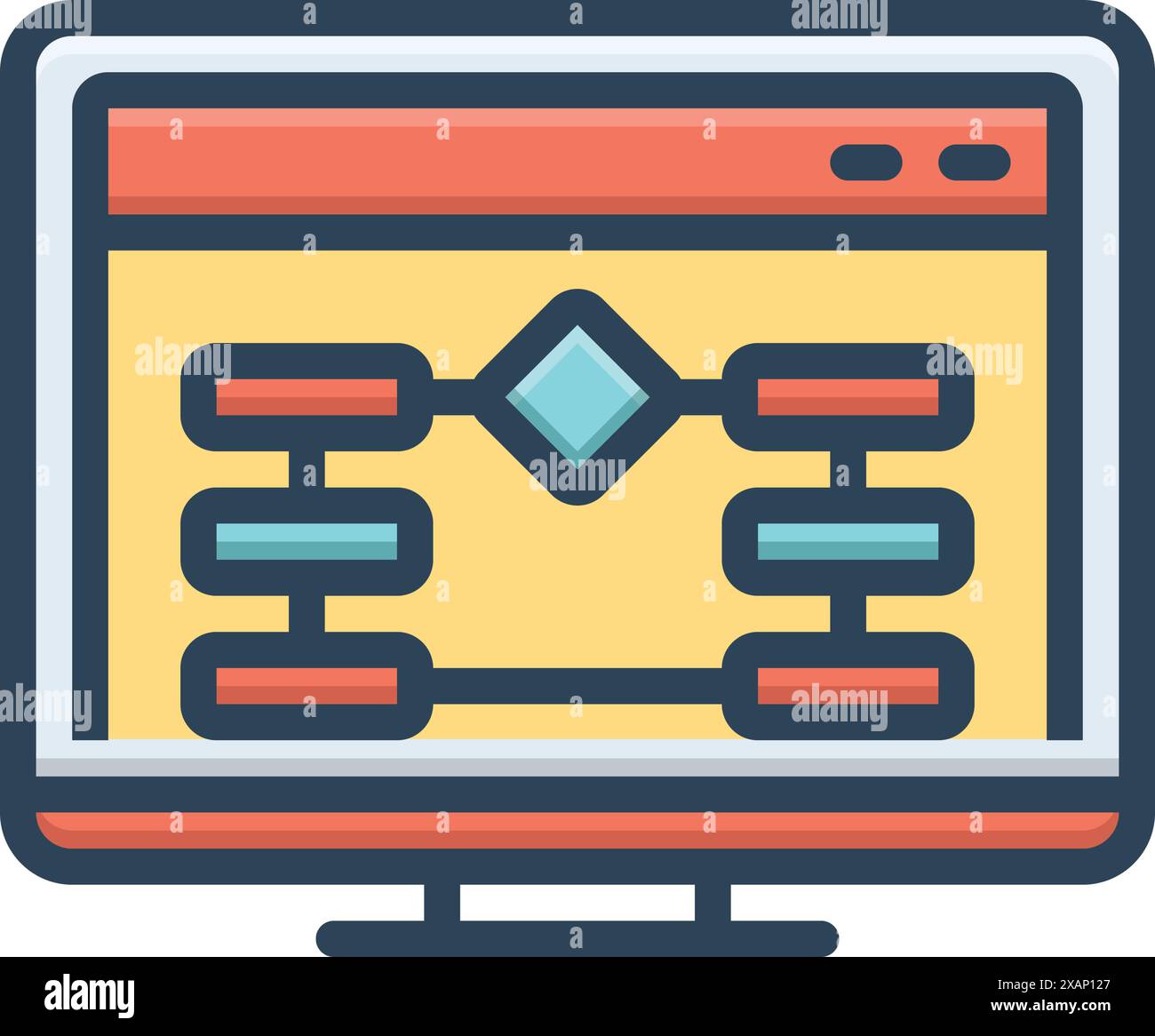 Icon website algorithm application Cut Out Stock Images & Pictures - Alamy