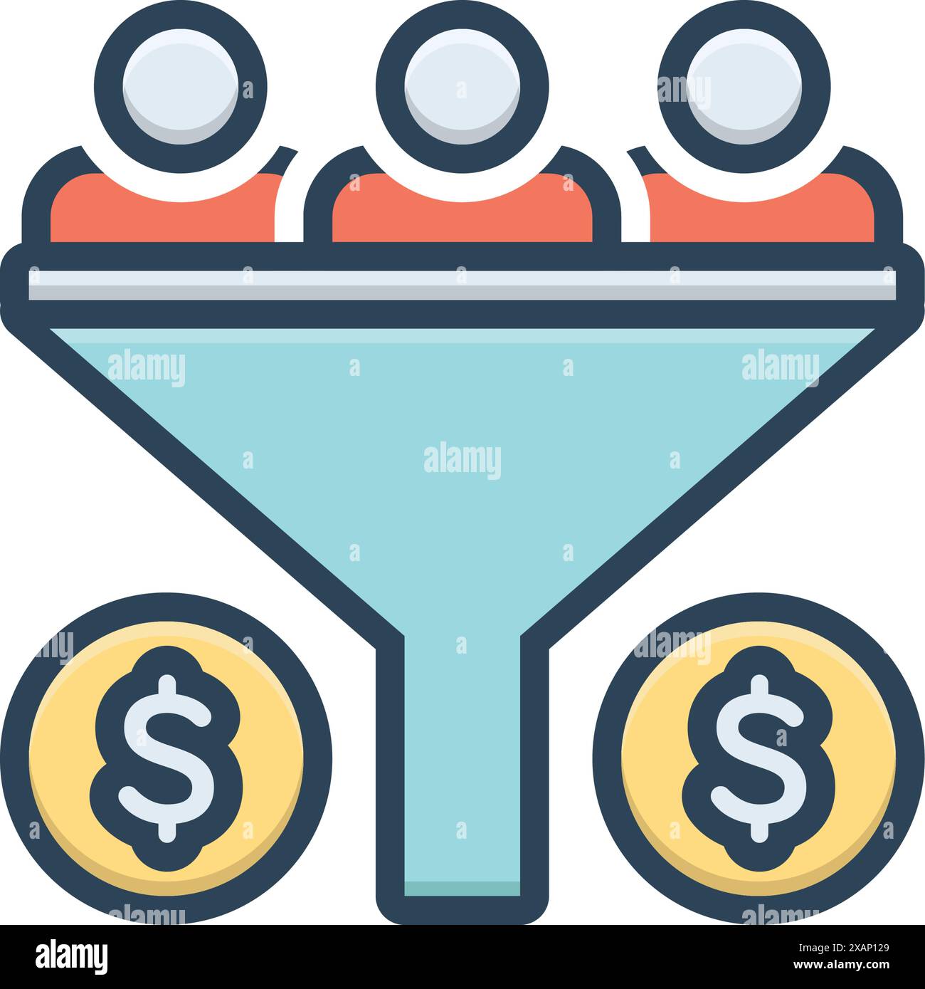 Sales funnel icon hi-res stock photography and images - Alamy