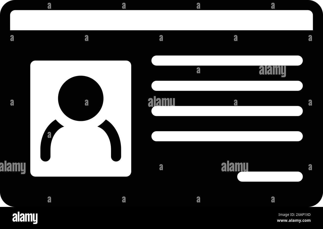 Icon for id card,identification Stock Vector Image & Art - Alamy