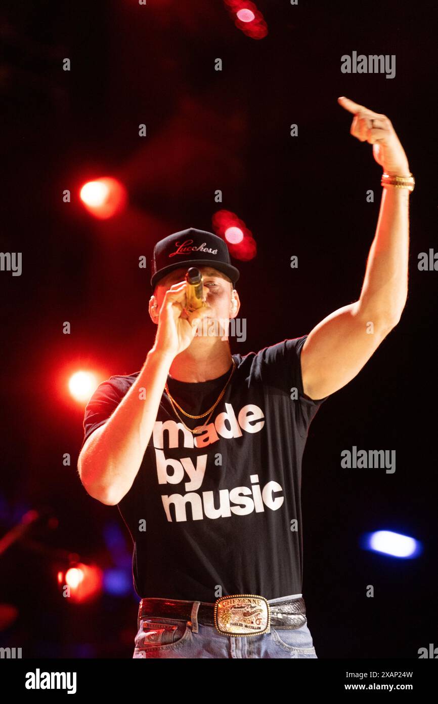 Nashville, TN- June 7: Parker McCollum performs at CMA Fest at Nissan ...